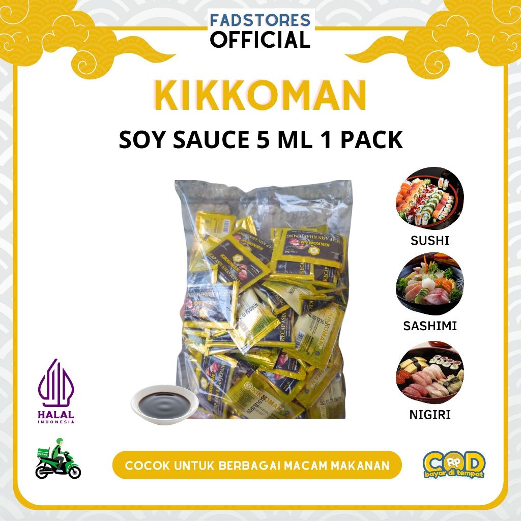 Kikkoman Shoyu Sachet 1 Pack - Kikkoman Japanese Soy Sauce Sachet 5 ml ...