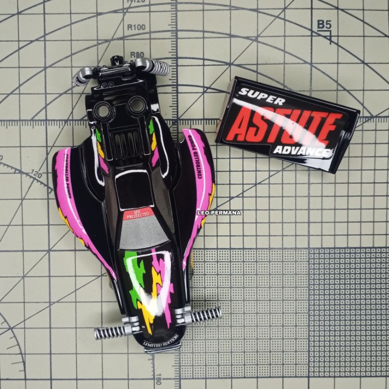 Rep BODY SUPER ASTUTE JR BLACK SPECIAL REPAINT + DETAILING | Tamiya ...