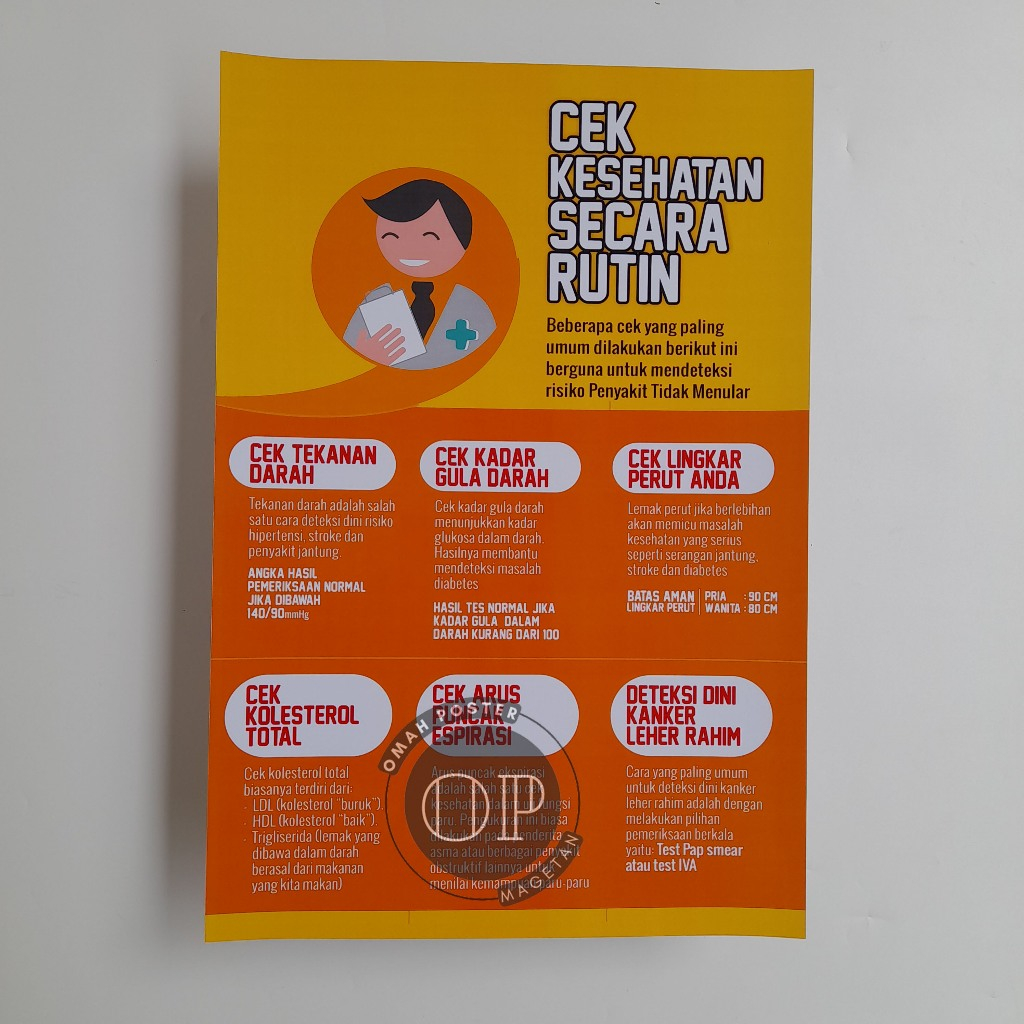 Regular Health Check Poster - Health Poster - Education | Shopee Malaysia