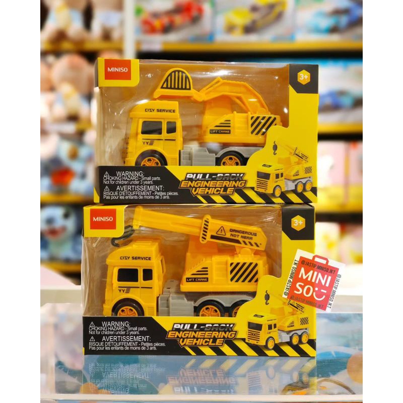 MINISO Pull Back Engineering Vehicle Series (Excavator / Crane ...
