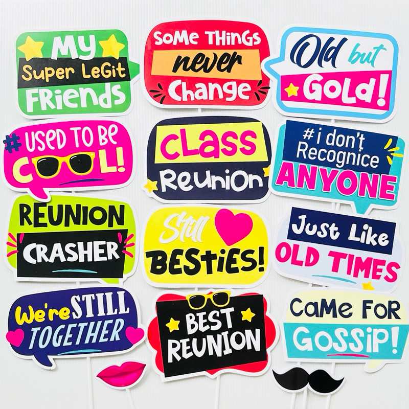 REUNION or REUNI FUN PROPS PHOTOBOOTH | Shopee Malaysia