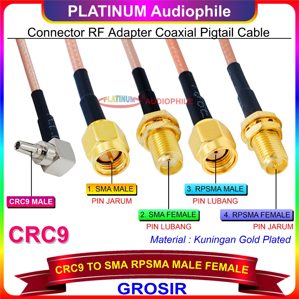 Pigtail CRC9 to RP SMA RPSMA Male Female PC-11 12 13 14 RF Connector ...