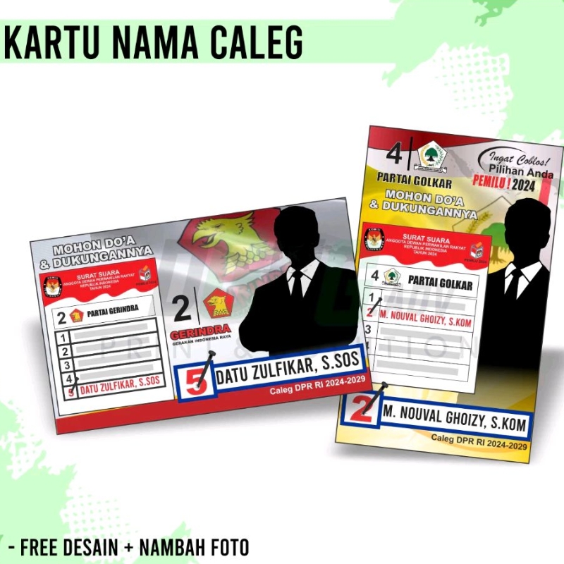 Caleg NAME CARD (MINIMUM ORDER 100PCS) | Shopee Malaysia