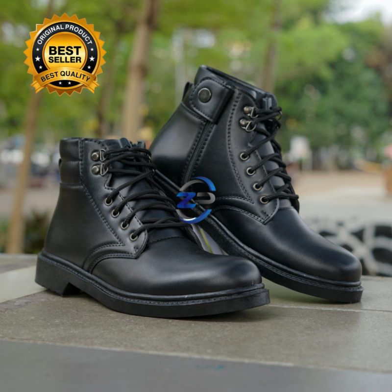 HITAM Pdh Men's Shoes With Rail Straps Selling polri tni Police ...