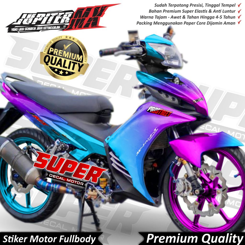 Jupiter MX 135 Motorcycle Decal Sticker New Full Body Cool Chameleon ...