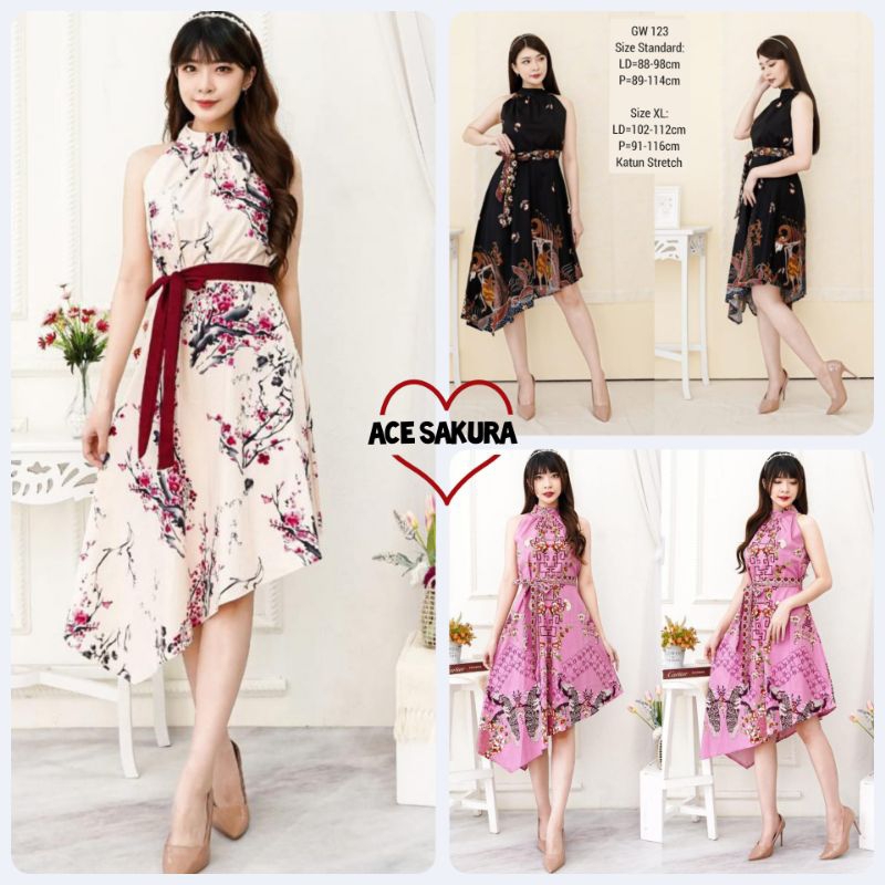 Ghea DRESS BATIK ETHNIC DRESS FOR WOMEN OFFICE WORK GIRLS 123 | Shopee ...