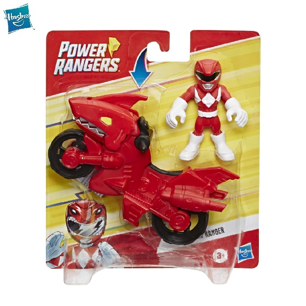 Playskool Heroes Power Rangers Shark Cycle & Red Ranger Mini Figure Set ...