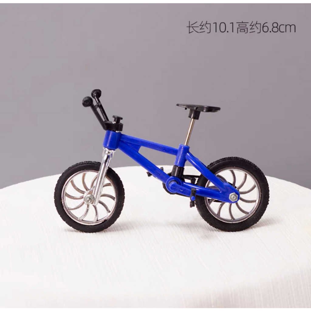 Blue Bicycle Topper Motorcycle Bike Birthday Cake Decoration Happy ...
