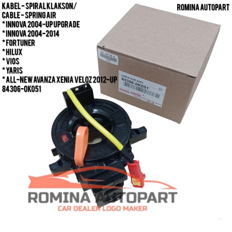 Toyota INNOVA Horn SPIRAL Cable | Fortuner | Hilux 2004-2015 ORIGINAL ...