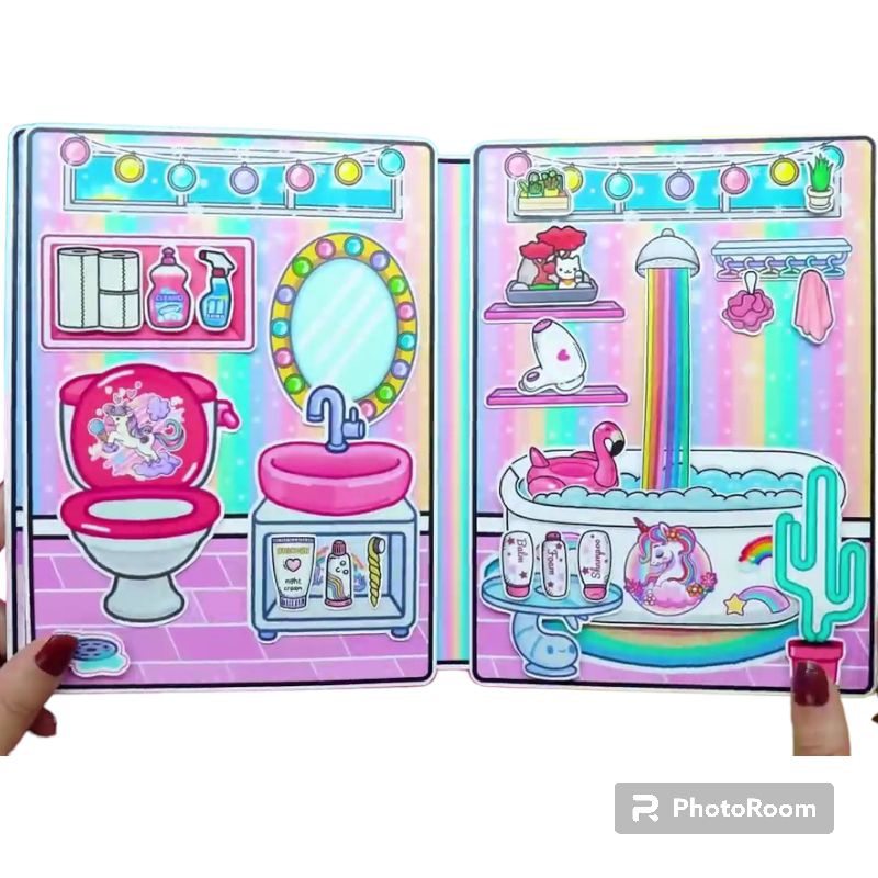 Toca Boca Mini Unicorn Educational Role Toy for Children Paper Doll ...