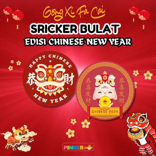Chinese new Year Round Sticker - Round Sticker - Souvenir Sticker ...