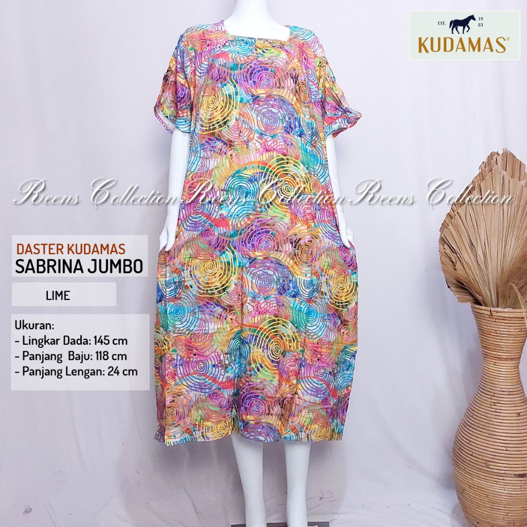 Batik Kuda Mas Jumbo Daster Sabrina LD 140 cm | Big Size Short Sleeve ...