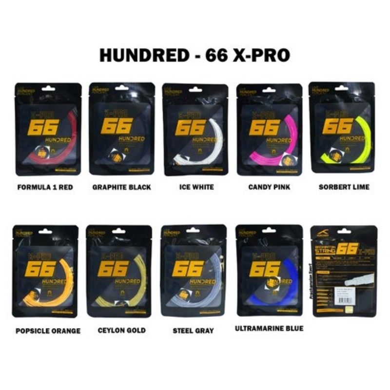 Hundred Badminton Racket String 66X Pro/66X Pro HNDRD Original | Shopee ...