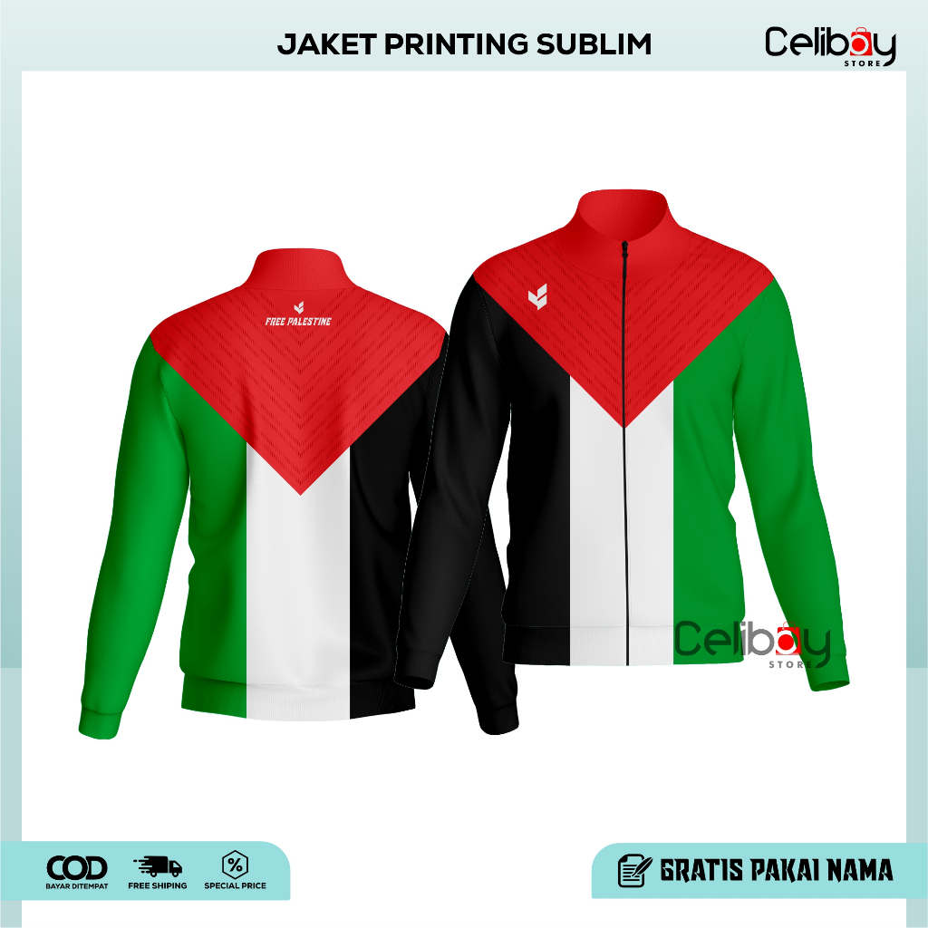Latest Palestine Jacket FREE Name | Shopee Malaysia