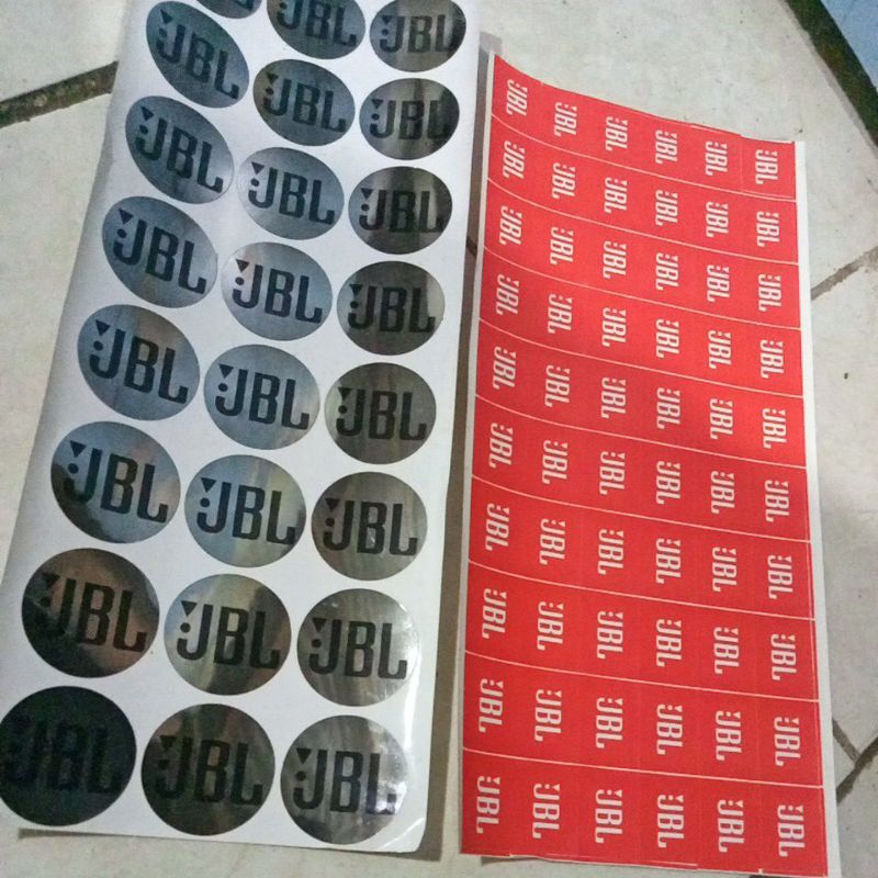 PUTIH MERAH Red/white JBL LOGO STICKER Not Embossed | Shopee Malaysia