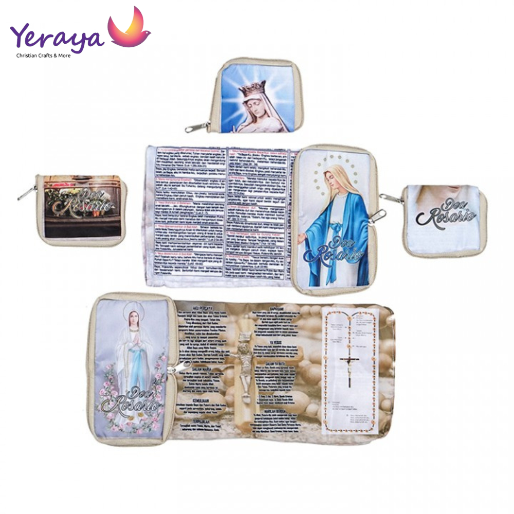2 in 1 Rosary Prayer Wallet/Souvenir/Spiritual Accessories/Prayer Sheet ...