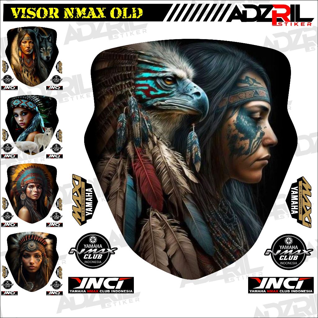 MERAH Winshield visor Sticker yamaha Nmax Old 155 2015-2019 Cool APACE ...