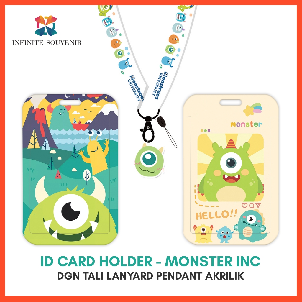 GANTUNGAN [N003] Monster INC / Name Tag Card Holder Monster INC ...
