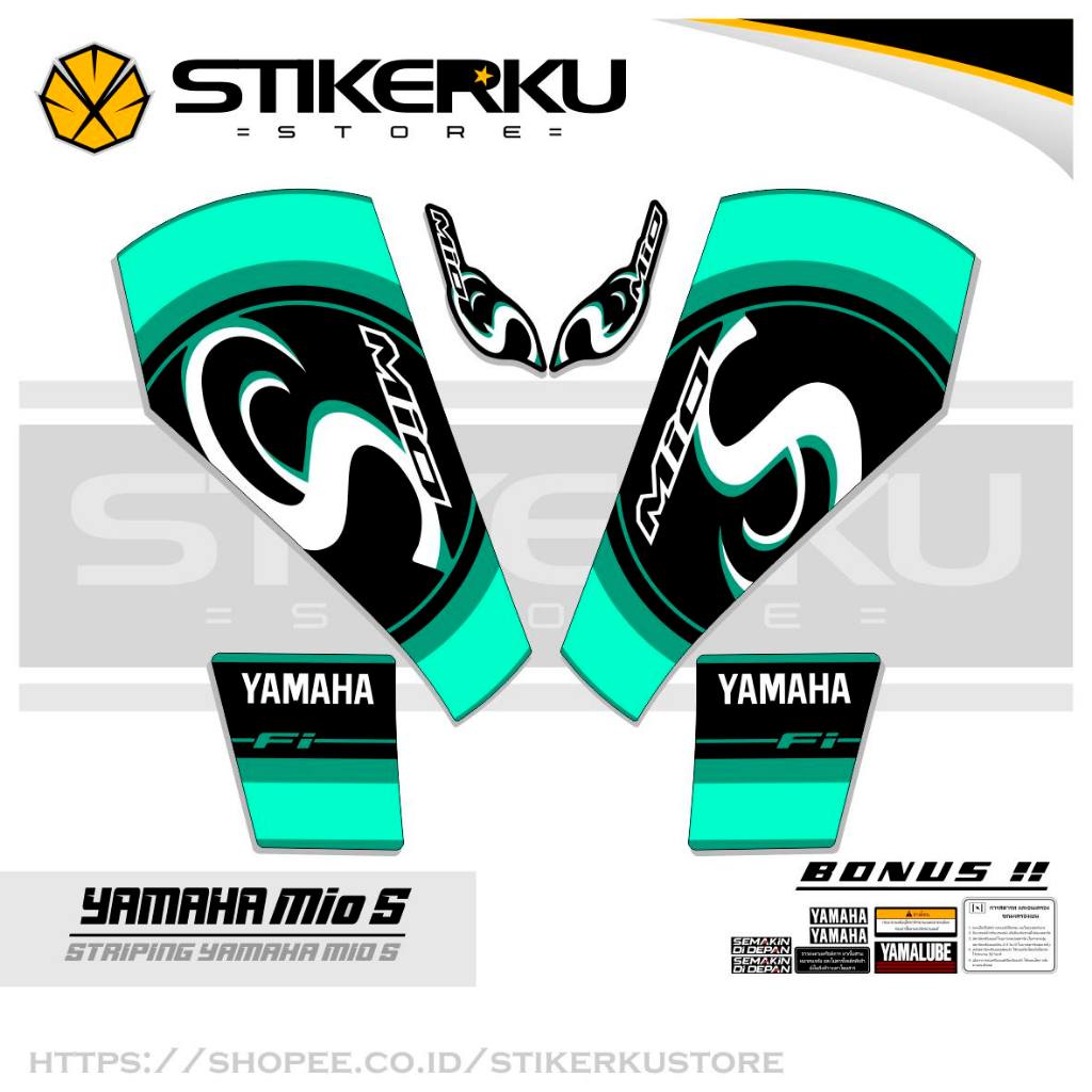 Mio S STRIPING / MOTIF 6 / MIO S 125 STICKER / MIO S BLUECORE SET ...