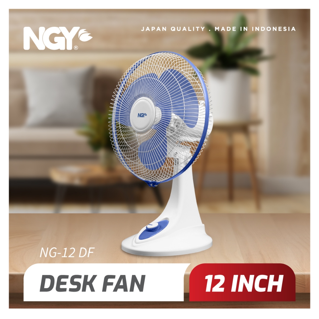 PUTIH Nagoya NG-12DF Small Table Fan 12 in / Portable Desk Fan 12 inch ...