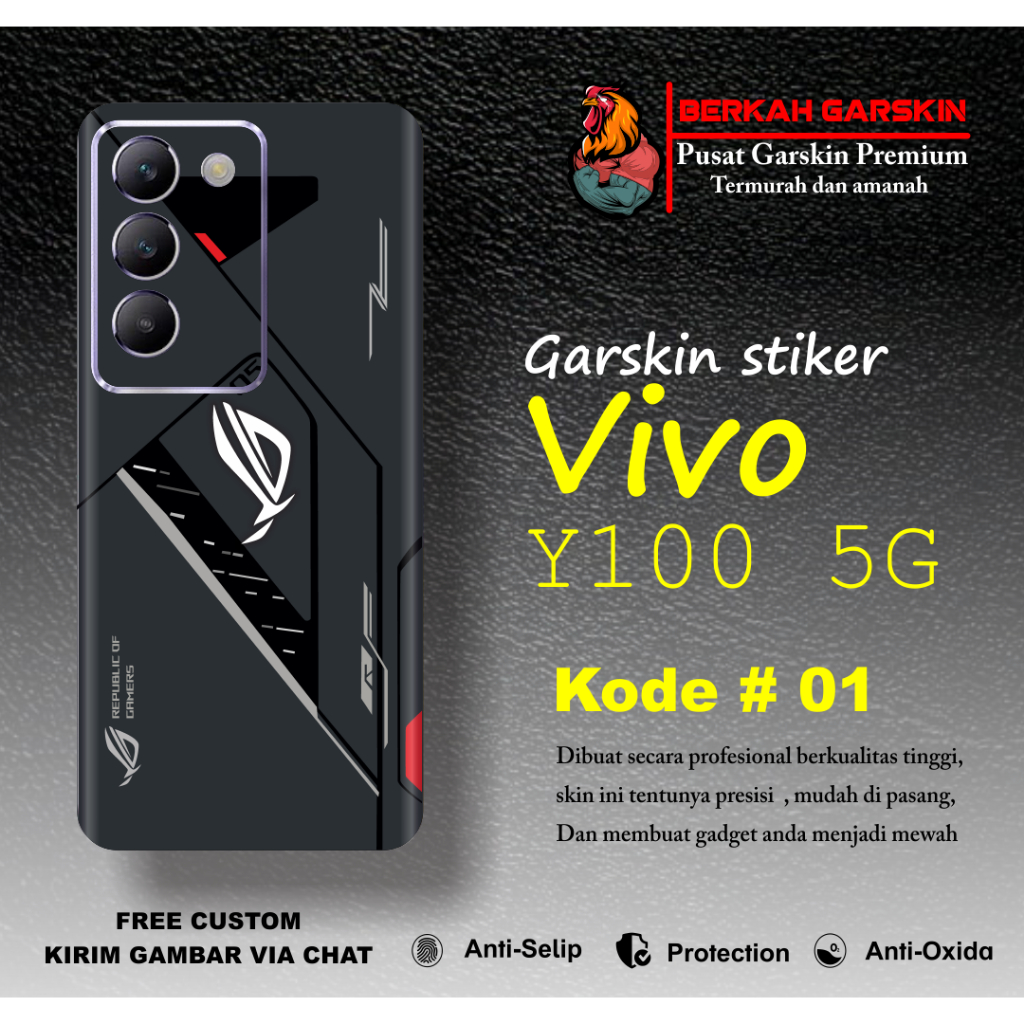 (Isi 2pcs) Garskin Protector Vivo Y100 5G Code 01-05 (Can Request ...