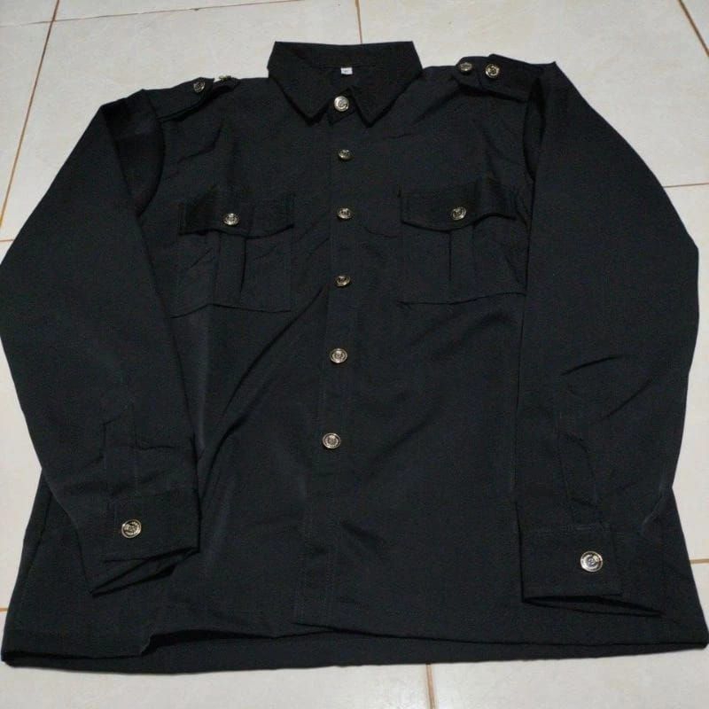 HITAM Rastoreshop safari Uniform/satpam Black Short Sleeve safari ...