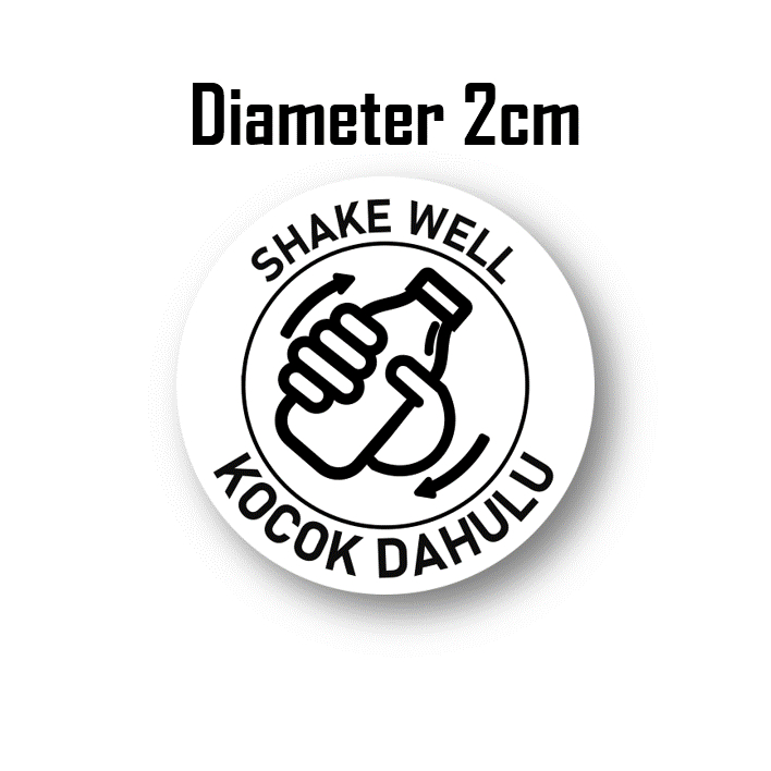 Shaken First Label Sticker | Shake Well Sticker | Round Label Sticker ...