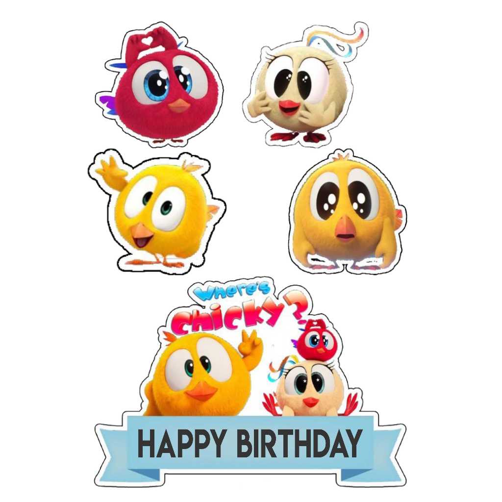 Where's CHICKY Birthday CAKE TOPPER CUSTOM CAKE TOPPER Birthday CAKE ...