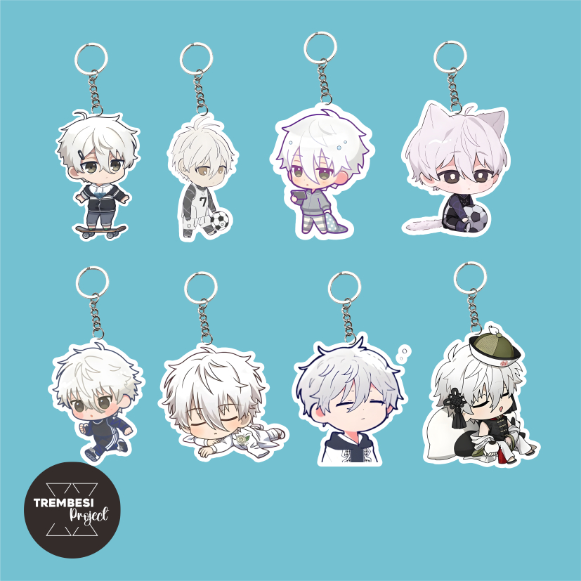 GANTUNGAN Nagi Blue Lock Keychain | Seishiro Nagi Chibi Acrylic Ganci ...