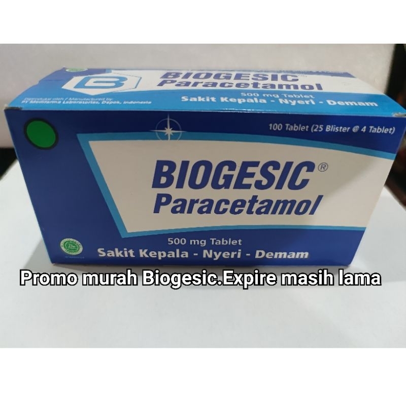 Biogesic 500mg Box Contains 100 Tabs | Shopee Malaysia