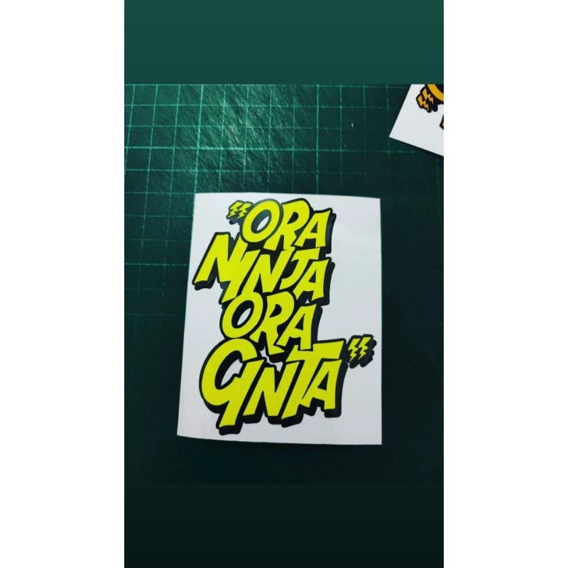 Sticker Ora Ninja Or Ora Cinta Contents 1pcs | Shopee Malaysia