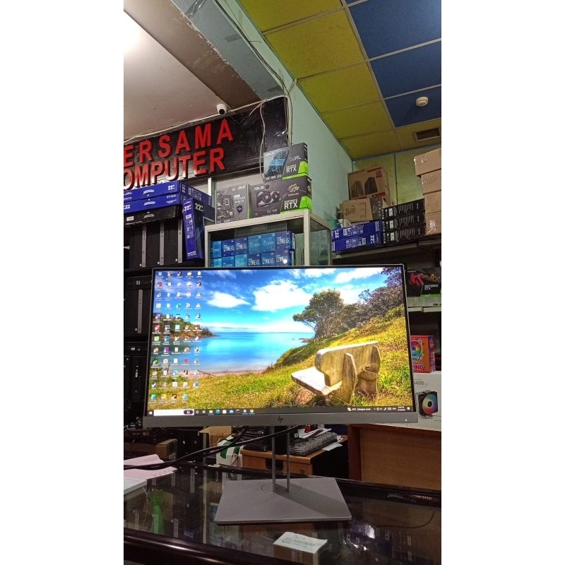 Monitor 22 in HP e223 FHD IPS HDMI FRAMLES | Shopee Malaysia