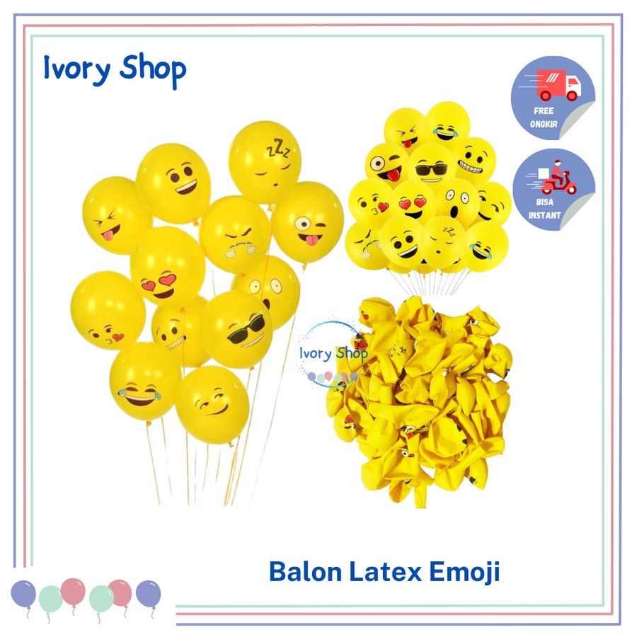 Latex Emoticon Balloons/Emoji Smile Balloons | Shopee Malaysia