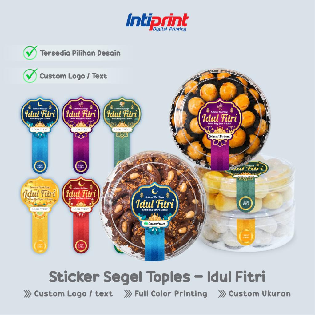 Eid Sticker Seal Sticker Jar Cookies Eid Sticker Hampers Hari Raya ...