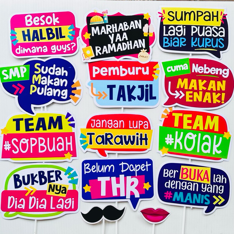 Bukber TAKJIL RAMADHAN PROPS PHOTOBOOTH FASTING | Shopee Malaysia