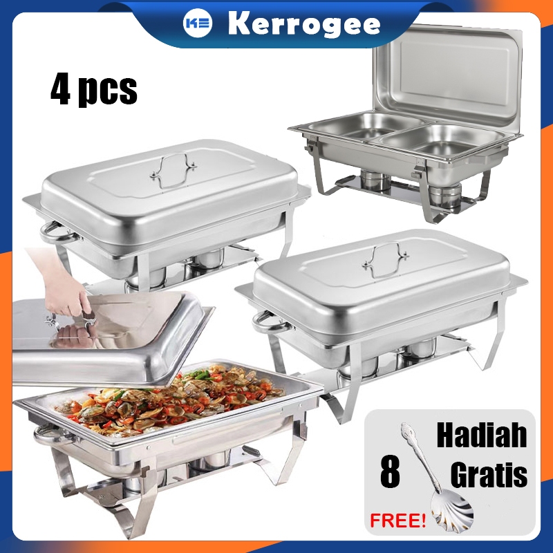 Jumbo Buffet Package 4 Sets 12L Chafing Dish double With Stainless ...