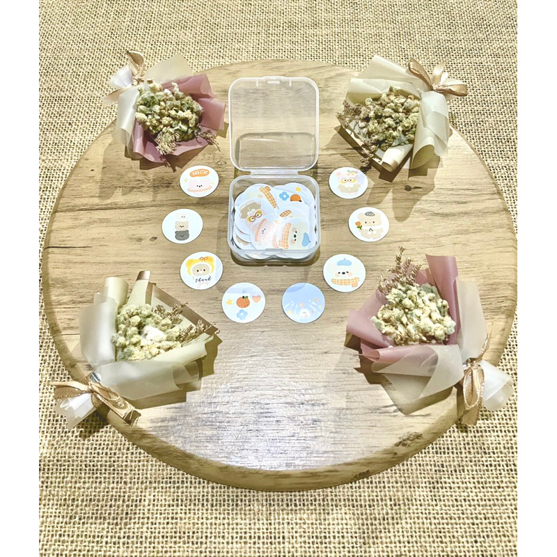 [New/Baru] Stickers / Stickers / Round Labels with Doll Motifs (80 pcs ...