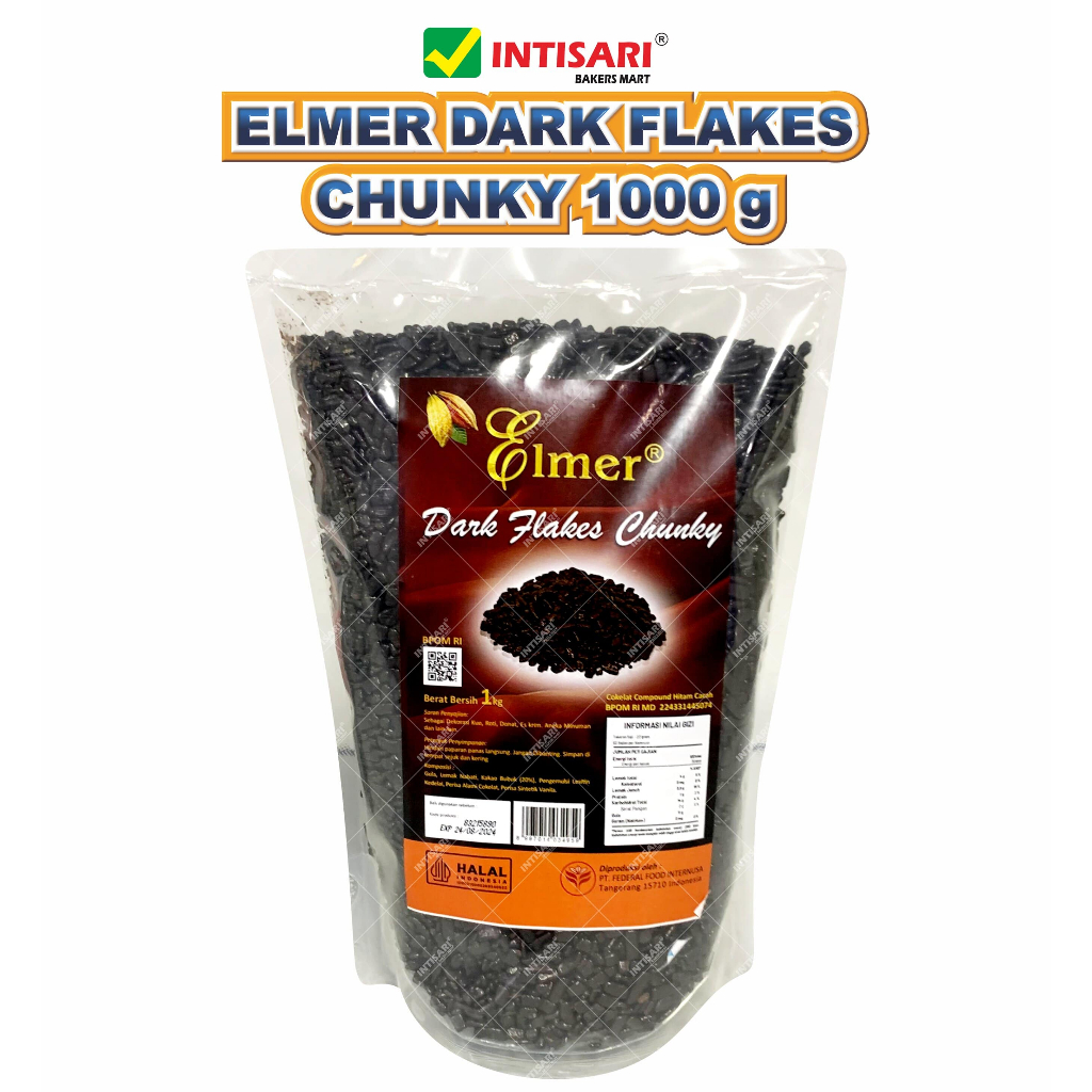 Elmer DARK FLAKES CHUNKY 1000 G | Shopee Malaysia