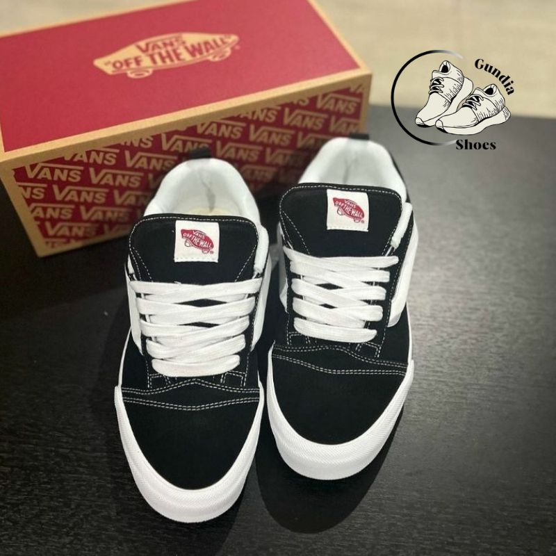 Vans Knu Skool Black White - Sepatu Vans Knu-Skool Black White Original ...