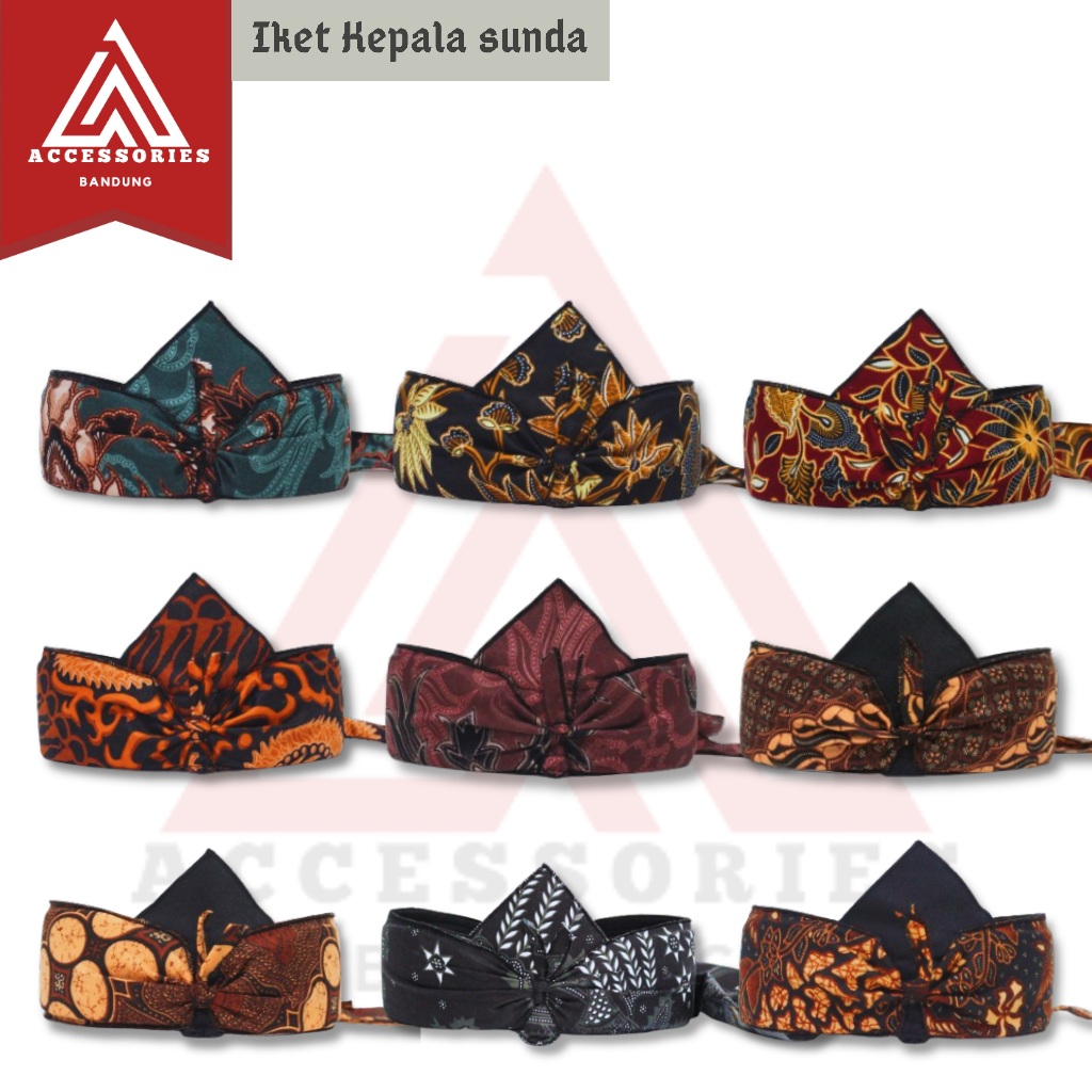 HITAM Sundanese headbands for children & adults, blangkon, bolong udeng ...