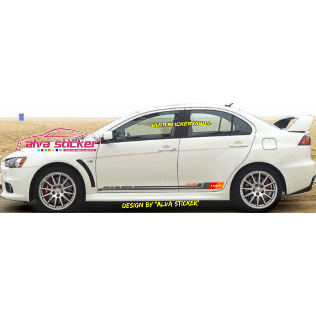 New sticker lancer evo x list stripe sticker minimalist mitsubishi ...