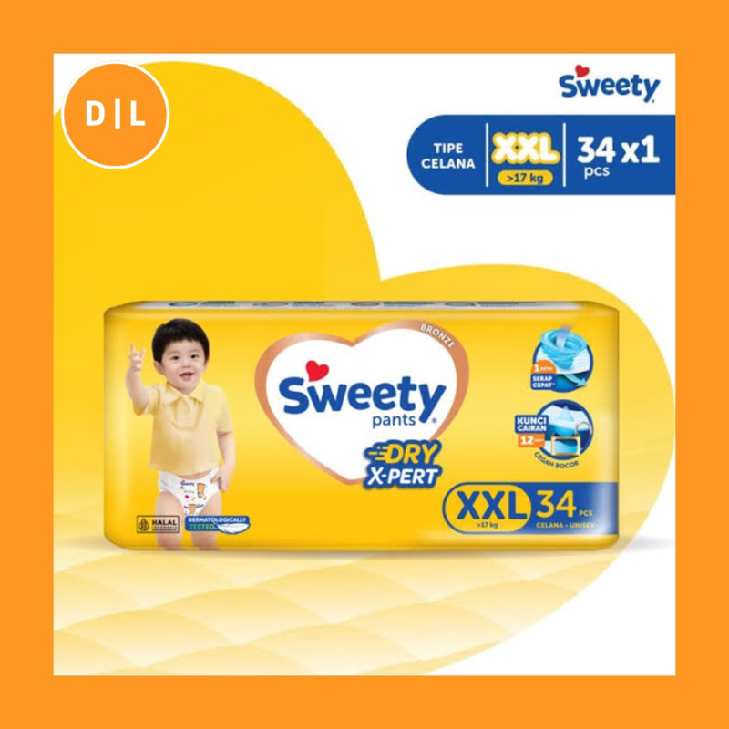 SWEETY BRONZE DRY XPERT PANTS XXL34 / DISPOSABLE DIAPERS PANTS XXL 34 ...