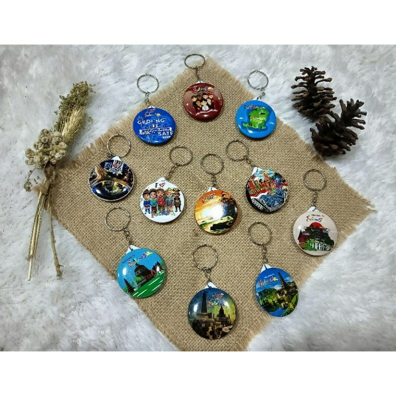 GANTUNGAN (50pcs) KEYCHAINS BY INDONESIA MOTIF, ICON CITY OF INDONESIA ...