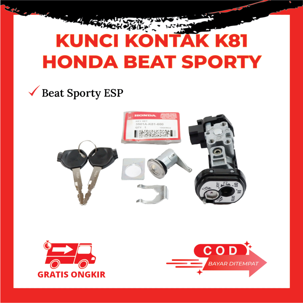 Honda Beat Sporty Beat Street Motorcycle Ignition Key Set Code K81 ...