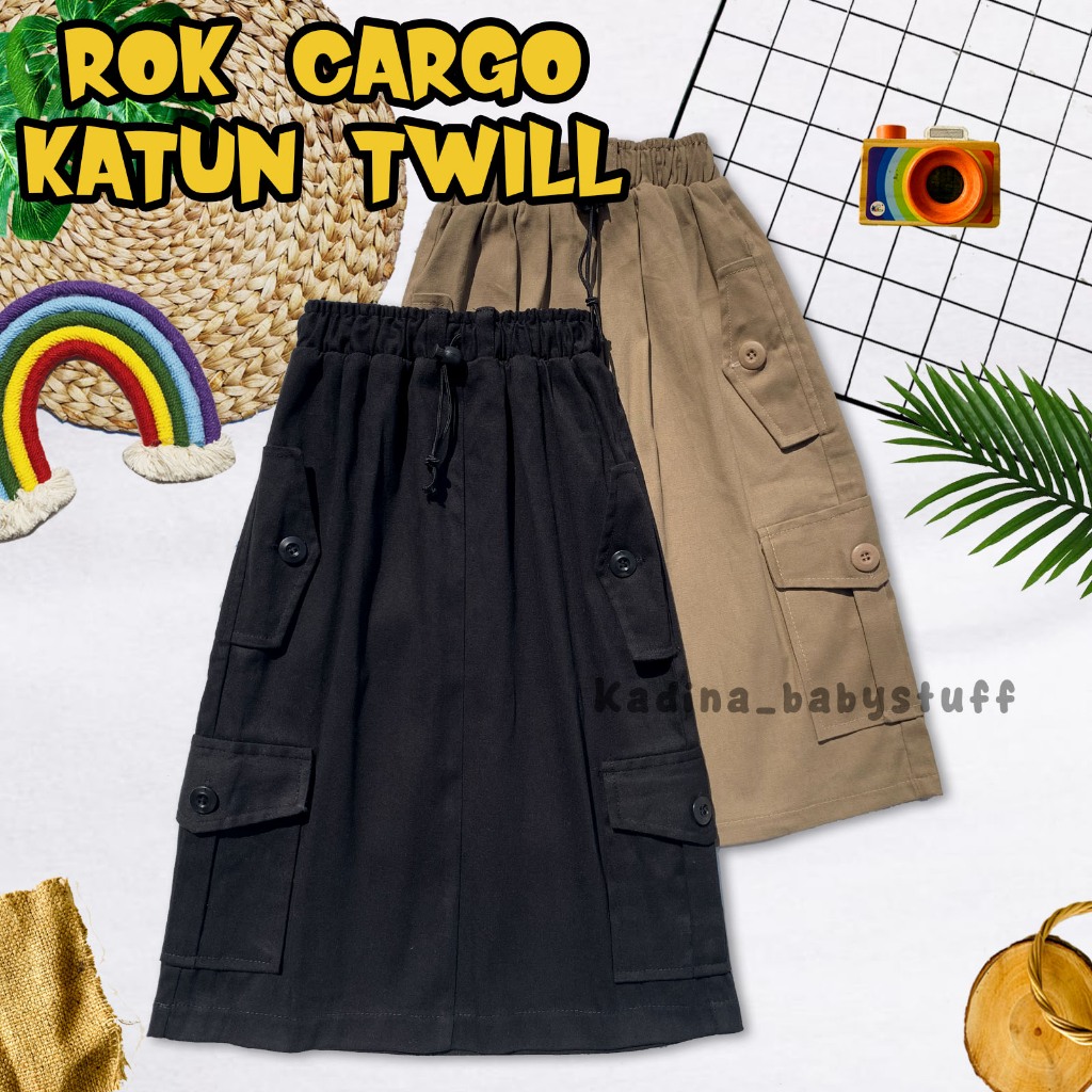 KATUN Girls Cotton CARGO Skirt/PEREPUAN Children's CARGO Skirt/Latest ...