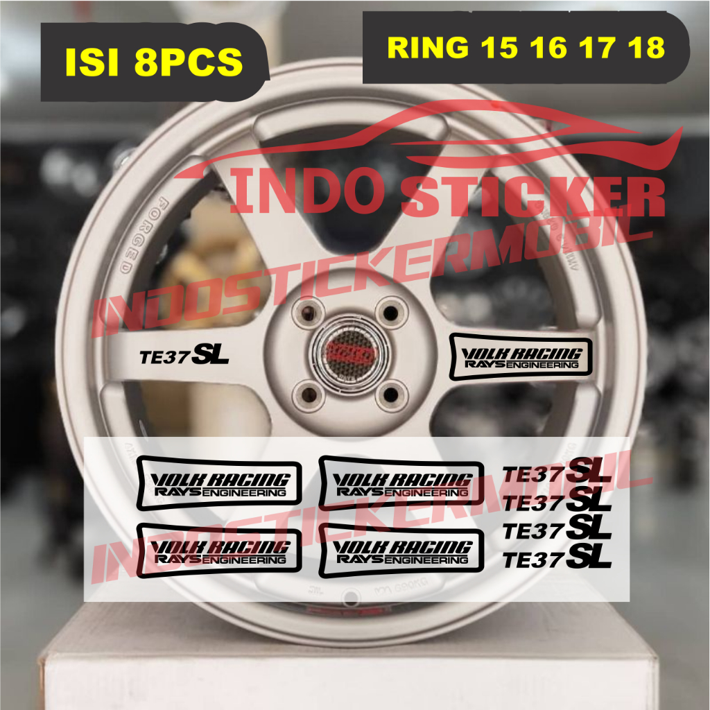 Cutting STICKER VELK RAYS TE37 SL STICKER VELK Car WHEEL VOLK RACING ...