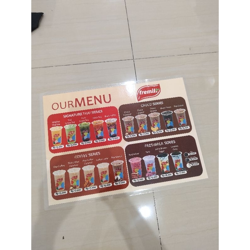 Print menu list / price / list / food / drink A3 hard lamination | Shopee Malaysia