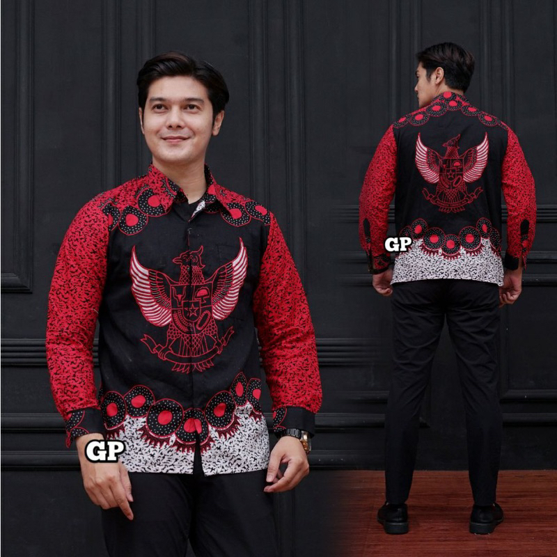 KEMEJA Garuda pancasila shirt, garuda pancasila batik, pancasila batik ...