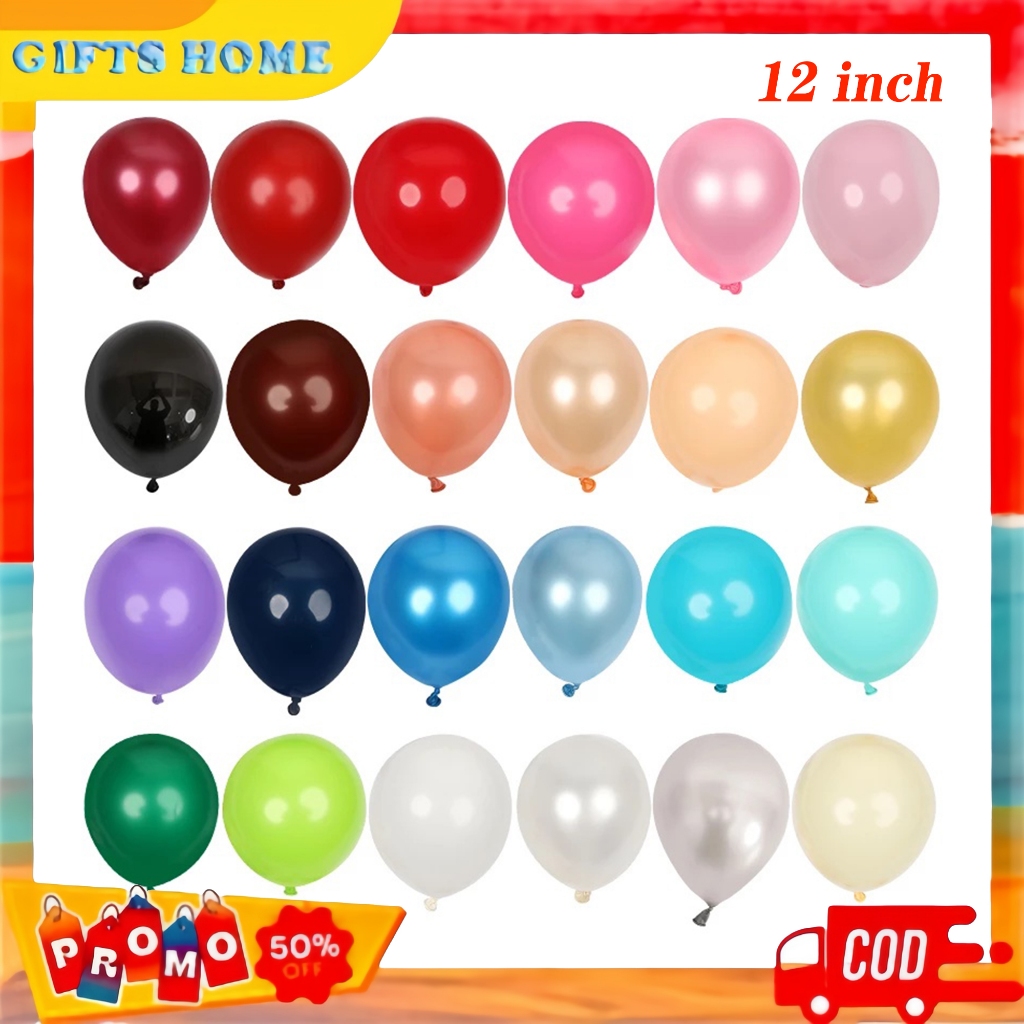 Colorful Round Metallic Latex Balloons Uk 12 Inch Birthday Balloons (1 ...