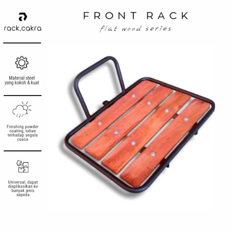 Natural Wood Pizza Bike Front Rack | Shopee Malaysia